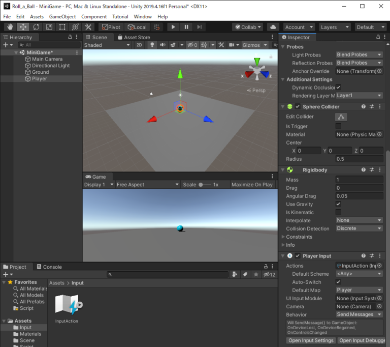 Unity LearnのRoll a Ballを作成 初心者おすすめ～プレイヤーの移動～ - エンジニアのオタクトモblog