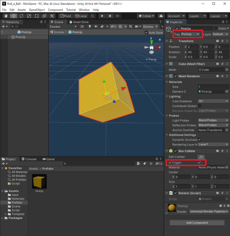 Unity LearnのRoll a Ballを作成 初心者おすすめ～アイテムの作成～ - エンジニアのオタクトモblog